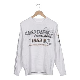 CAMP DAVID Pullover Herren Gr&ouml;&szlig;e M Second Hand wei&szlig;