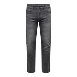 Only & Sons ONLY & SONS Herren Regular-fit-Jeans "ONSWEFT REG 7900 EY BOX JEANS NOOS", grau, Gr. 29, Abriebeffekte, Denim/Jeans, Obermaterial: 50% Baumwolle, 30%