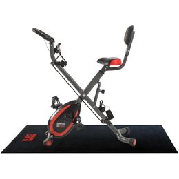 Heimtrainer "Multi-Function X-BIKE (mit/ohne Unterlegmatte)", mit Unterlegmatte, rot, Motive Fitness by U.N.O., Heimtrainer, 120 kg max.