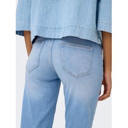Only Damen Straight-Jeans "ONLBLUSH MID STRAIGHT DNM REA828 NOOS", blau, Gr. XS, unifarben, Denim/Jeans, Obermaterial: 91% Baumwolle, 5% Polyester,