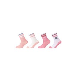s.Oliver M&auml;dchen Socken "4er Pack", Gr. 35flamingo plume, 78% Baumwolle, 20% Polyamid, 2% Elasthan, gemustert, Socken, 4er Pack Baumwollmix mit