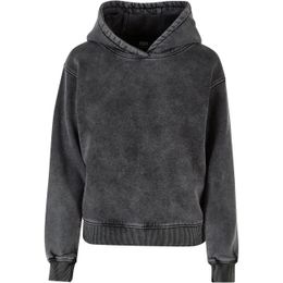 Urban Classics Damen Kapuzenpullover "Urban Classics Damen Ladies Stone Washed Hoody"schwarz, Gr. XS, unifarben, 70% Baumwolle, 30% Polyester,