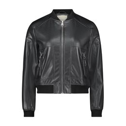 AMBER & JUNE AMBER & JUNE Damen Outdoorjacke "Damen mit Kragen", schwarz, Gr. 44, Obermaterial: 100% Polyurethan. Futter: 100% Polyester, Jacken