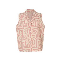 T-Shirt RAFFYA "Pop Front Tie Warhol Print Crop Top Damen", Jungen, Gr. 38, pink, 100% Baumwolle, normal normal, R&uuml;ckenausschnitt, Shirts T-Shirt