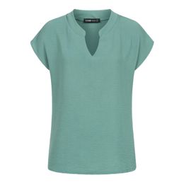 CLOUD 5IVE Damen Klassische Bluse "CLOUD 5IVE Musselin Bluse mit V-Ausschnitt"gr&uuml;n, Gr. M, 95% Polyester, 5% Elasthan, Blusen