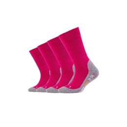 Camano M&auml;dchen Sportsocken "Sportsocken 4er Pack", Gr. 35, pink, 58% Baumwolle, 20% Polyester, 20% Polyamid, 2% Elasthan, Socken