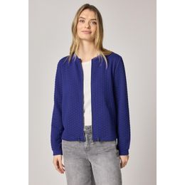 Street One Damen Cardiganamparo blau, Gr. 46, Strukturmuster, Stoff, 70% Polyester, 25% Viskose, 5% Elasthan, Strickjacken, mit Struktur