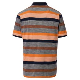 Casamoda Herren Poloshirt "Casamoda Polo-Shirt gestreift", orange, Gr. XL, 95% Baumwolle, 5% Elasthan, Shirts