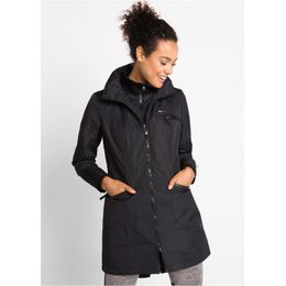 bonprix Damen Funktionsmantel, schwarz, Gr. 40, unifarben, Web, Obermaterial: 100% Polyester. Futter: 100% Polyester, M&auml;ntel, wasserdichtes und