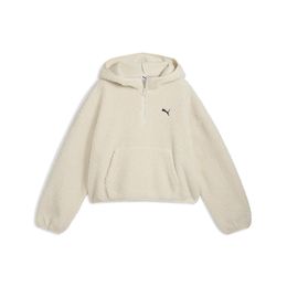 Puma Damen Hoodie "Wardrobe Essentials Oversized Polarfleece Hoodie Damen"alpine snow wei&szlig;, Gr. L, Obermaterial: 100% Polyester, Sweatshirts