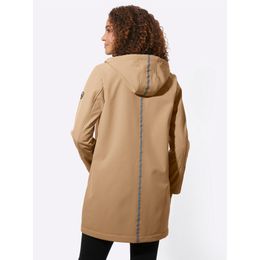Casual Looks Damen Softshelljacke, braun, Gr. 38, unifarben, 94% Polyester, 6% Elasthan, Besatz:100% Polyester, Jacken