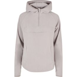 Urban Classics Damen Kapuzenpullover "Urban Classics Damen Ladies Polar Fleece Pull Over Hoody"warmgrau, Gr. M, unifarben, 100% Polyester, Pullover