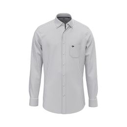 Fynch-Hatton Herren Langarmhemd "Fynch-Hatton Langarmhemd", blau, Gr. XXXL, Jersey, Obermaterial: 100% Baumwolle, Hemden, bequeme Passform,