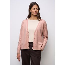 Street One Damen Cardiganfaded rose meliert, Gr. 44, unifarben, Stoff, 30% Polyester, 29% Polyacryl, 21% Viskose, 20% Nylon, Strickjacken, mit