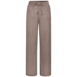 Damen Schlupfhose, French Connection, Gr. 32taupe, Samt, Obermaterial: 92% Polyester, 8% Elasthan, unifarben, Hosen, aus Veloursleder-Imitat mit