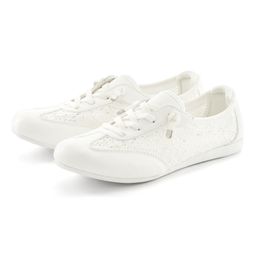 Lascana Damen Sneaker "Freizeitschuh, Halbschuh, Slip-On-Sneaker", Gr. 42, wei&szlig;, Obermaterial: 60% Textilmaterial, 40% Lederimitat. Decksohle: 100%