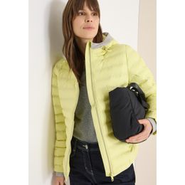 Steppjacke Cecil, Damen, Gr. XS (36), iced gelb, Web, Obermaterial: 100% Polyester. Futter: 100% Polyester, unifarben, normal h&uuml;ftbedeckend, Rundhals, B&uuml;ndchen, Jacken Steppjacke, in Welded-Optik