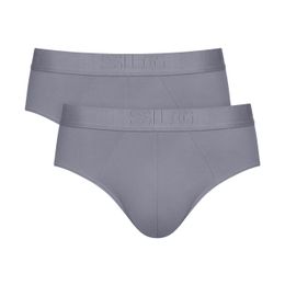 Sloggi Herren Midislip, Gr. M, grau, Single Jersey, Obermaterial: 61% Modal, 32% Polyamid, 7% Elasthan, Unterhosen, ohne Eingriff