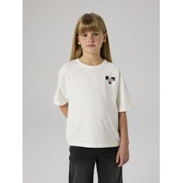 name it Jungen T-Shirt "NKFTARA SS RLX TOP PS NOOS"cloud dancer, Gr. 122, bedruckt, unifarben, Jersey, Obermaterial: 100% Baumwolle, Shirts, mit