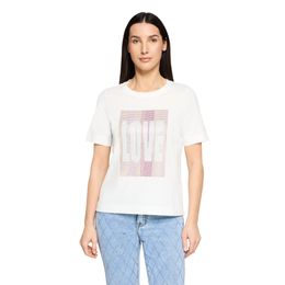 Cartoon Damen Kurzarmshirt "Damen mit Rundhalsausschnitt"patch cream, ros&eacute;, Gr. 40, Obermaterial: 100% Baumwolle, Shirts