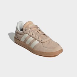 Damen Sneaker "BREAKNET SLEEK F&Uuml;R KINDER", adidas Sportswear, Gr. 35,5magic beige, sanftes wei&szlig;, gum 3, Leder, Synthetik, Schuhe, f&uuml;r Kinder &