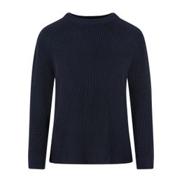 Urban Classics Damen Fleecepullover "Urban Classics Damen Ladies Rib Knit Sweater"navy, Gr. S, unifarben, 50% Polyacryl, 50% Baumwolle, Sweatshirts