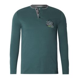 Jan Vanderstorm Herren Langarm-Poloshirt "Langarmshirt KESTER", blau, Gr. 5XL, Obermaterial: 100% Baumwolle CO., Shirts