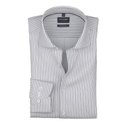 OLYMP Herren Langarmhemd "Luxor"mauve, Gr. 44, gestreift, Web, Obermaterial: 100% Baumwolle, Hemden, modern fit, Royal -Kentkragen, Businesshemd