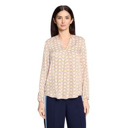 Cartoon Damen Schlupfbluse "Damen mit Muster"blau, apricot, Gr. 36, Obermaterial: 100% Viskose, Blusen