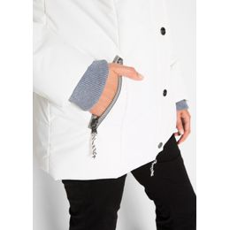 bonprix Damen Winterjacke "Winterjacke in 2-in1 Optik", wei&szlig;, Gr. 50, unifarben, Web, Obermaterial: 100% Polyester. Futter: 100% Polyester.