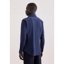 Seidensticker Herren Businesshemd "Schwarze Rose", blau, Gr. 44, unifarben, 80% Polyamid, 20% Elasthan, Hemden, Slim 1/1 Kentkragen Uni