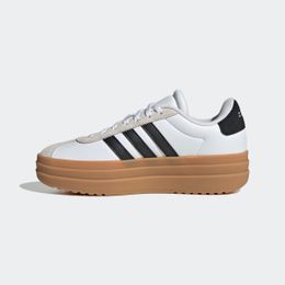 M&auml;dchen Plateausneaker "VL COURT BOLD", adidas Sportswear, Gr. 38,5, wei&szlig;, Leder, Synthetik, Schuhe, Inspiriert vom adidas Gazelle Bold, f&uuml;r Kinder &