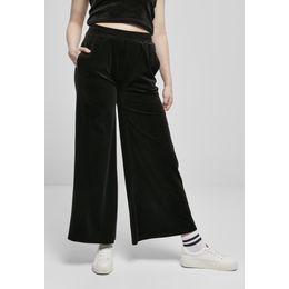 Urban Classics Damen Stoffhose "Urban Classics Damen", schwarz, Gr. S, unifarben, 93% Polyester, 7% Elasthan, Hosen
