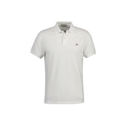 Gant Herren Poloshirt "Poloshirt Slim Shield Pique Polo 1er Pack", wei&szlig;, Gr. L, Obermaterial: 100% Baumwolle CO., Shirts