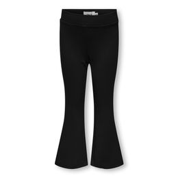 KIDS Only M&auml;dchen Jerseyhose "KMGPAIGE LIFE FLARED PNT NOOS", schwarz, Gr. 98, unifarben, Jersey, Obermaterial: 65% Viskose, 30% Polyester, 5%