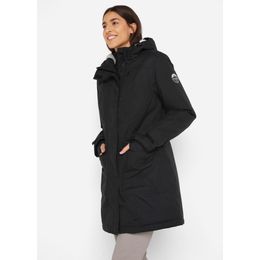 bonprix Damen Funktionsparka "wasserdichte Funktions-Parka mit Teddyfleece in der Kapuze", schwarz, Gr. 54, unifarben, Obermaterial: 100% Polyester.