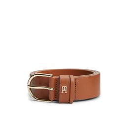 Tommy Hilfiger Damen Lederg&uuml;rtel "ESSENTIAL EFFORTLESS 3,5 cm breit", braun, Gr. 80, Rindsleder, G&uuml;rtel, Dameng&uuml;rtel, 3,5 cm breit, casual und Jeans,