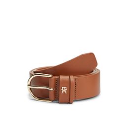 Tommy Hilfiger Damen Lederg&uuml;rtel "ESSENTIAL EFFORTLESS 3,5 cm breit", braun, Gr. 125, Rindsleder, G&uuml;rtel, Dameng&uuml;rtel, 3,5 cm breit, casual und