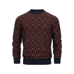 INDICODE Jeans Sweater 'Scott' male Blue, Brown size M