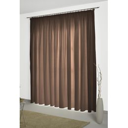 Vorhang WIRTH, B:135cm H:225cm, braun, Jacquard, Polyacryl, Polyester, Wohnzimmer, Gardinen, "NEUFAHRN"