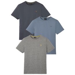 bonprix Herren T-Shirt, blau, Gr. 64, Obermaterial: 70% Baumwolle, 30% Viskose, Shirts, Regular Fit, Kurzarm, f&uuml;r den Alltag, aus Baumwolle und