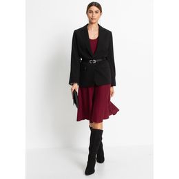 bonprix Damen Strickkleid "Strickkleid aus flie&szlig;endem Viskose-Mix", rot, Gr. 44, Obermaterial: 80% Viskose, 20% Polyester, Kleider, f&uuml;r besondere