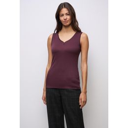 Street One Damen Tanktopjazz berry, Gr. 40, unifarben, Web, 50% Baumwolle, 50% Modal, Tops, im soften Baumwoll-Mix