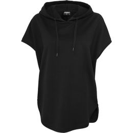 Urban Classics Damen Rundhalspullover "Urban Classics Damen Ladies Sleeveless Terry Hoody"schwarz, Gr. XL, unifarben, 100% Baumwolle, Pullover