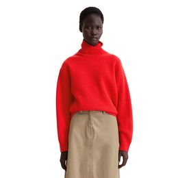 Marc O'Polo MARC O'POLO Damen Strickpullover "aus kuscheligem Merinowolle-Mix"bright rot, Gr. XXL, gestreift, Obermaterial: 80% Wolle, 20% Polyamid, Pullover