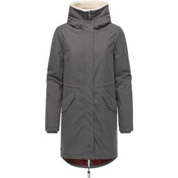 Ragwear Damen Kurzmantel "Coogle YOUMODO", grau, Gr. S, Obermaterial: 68% Baumwolle, 32% Nylon. Innenfutter: 100% Polyester. Wattierung: 100%