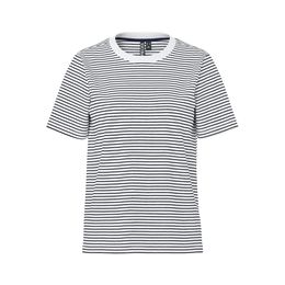 Pieces Damen Kurzarmshirt "PCRIA SS TEE STRIPES NOOS BC"hellwei&szlig; stripes:narrow maritime blau, Gr. S, Shirts