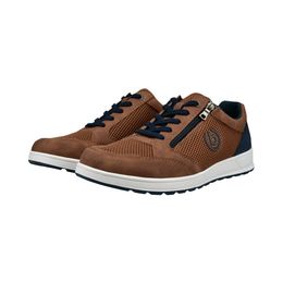 Bugatti Herren Sneaker, Gr. 42, braun, Lederimitat, Textil, Schuhe, Komfort-Sneaker, Freizeitschuh, Alltags-Schn&uuml;rschuh