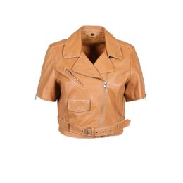 Freaky Nation Damen Lederjacke "Zea-FN"toffee, Gr. M, Oberstoff: 100% Leder; Futter: 100% Baumwolle, Jacken