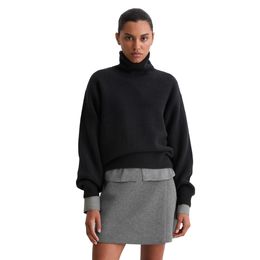 Marc O'Polo Strickpullover MARC O'POLO "aus kuscheligem Merinowolle-Mix", Damen, Gr. XL, deep night blau, Obermaterial: 80% Wolle, 20% Polyamid, gestreift, Pullover Strickpullover
